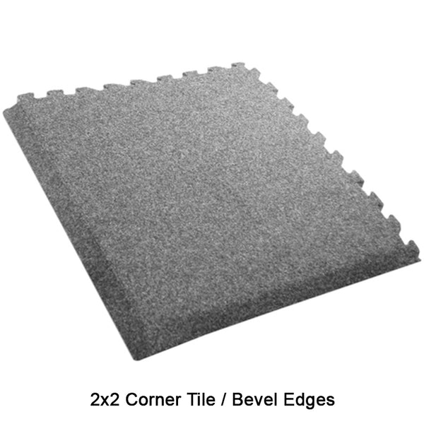 Beveled Edges – Interlocking Carpet Tile Flooring